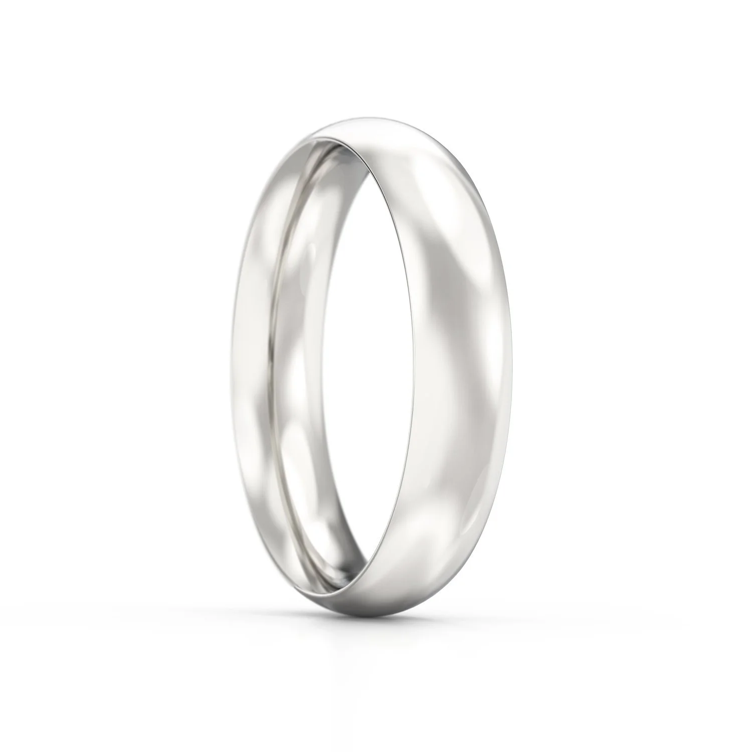 Platinum D Shaped Wedding Rings — Laser Engraving Service