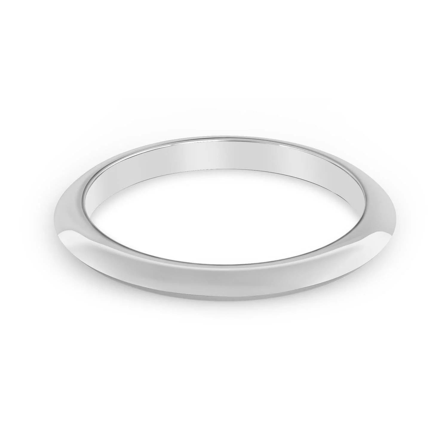 Platinum D Shaped Wedding Rings — Laser Engraving Service