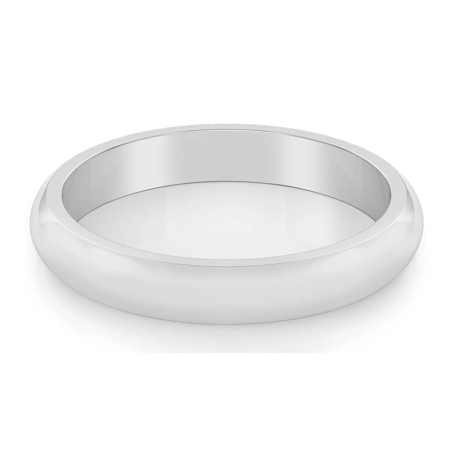 Platinum D Shaped Wedding Rings — Laser Engraving Service