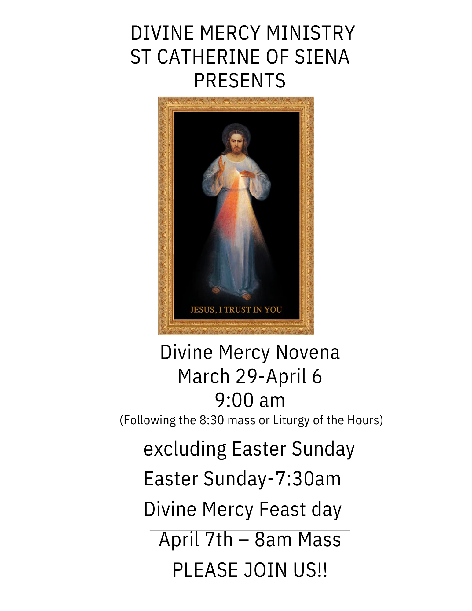 Calendar | Calendario — ST. CATHERINE OF SIENA