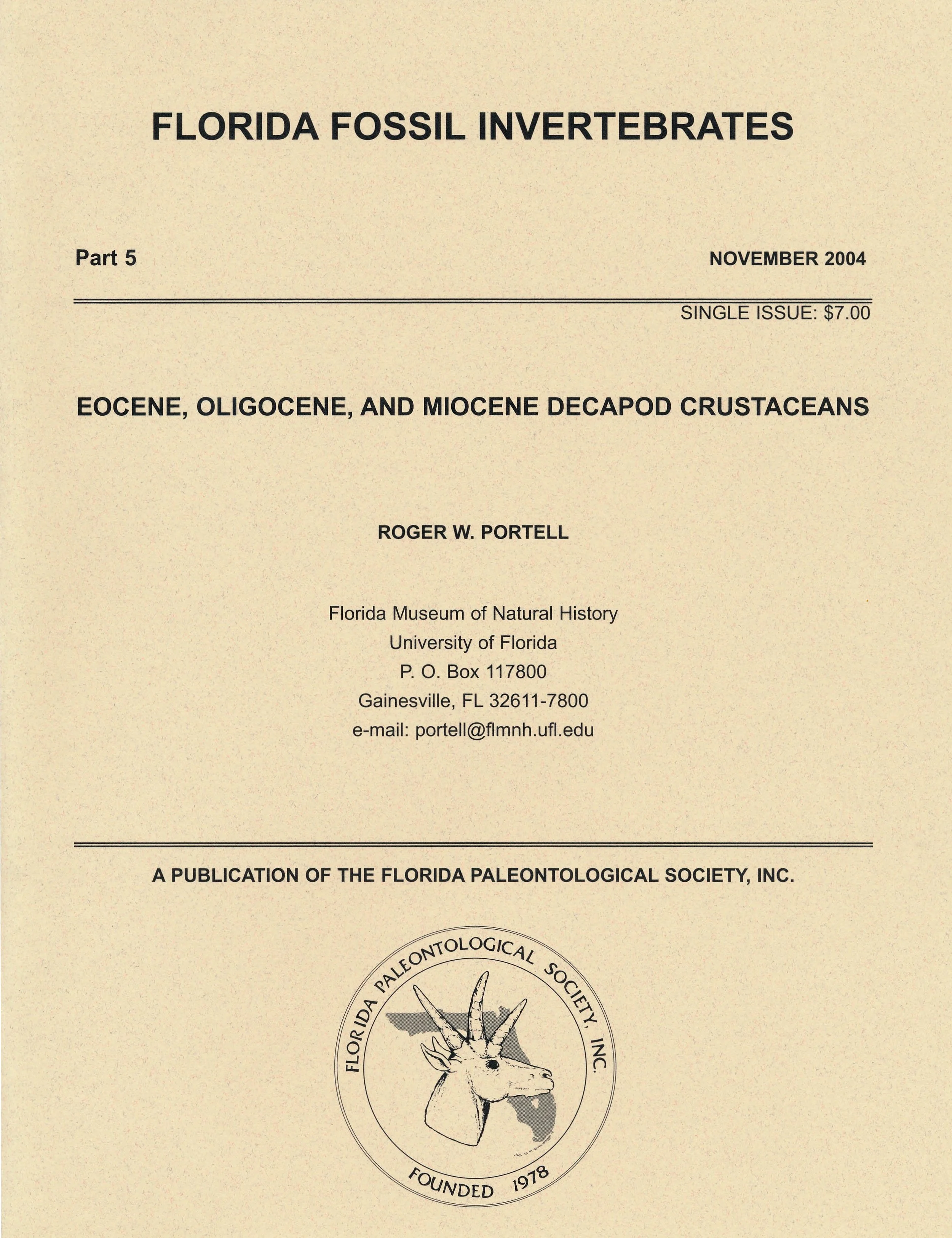 Florida Fossil Invertebrates 05 - Eocene, Oligocene, and Miocene ...