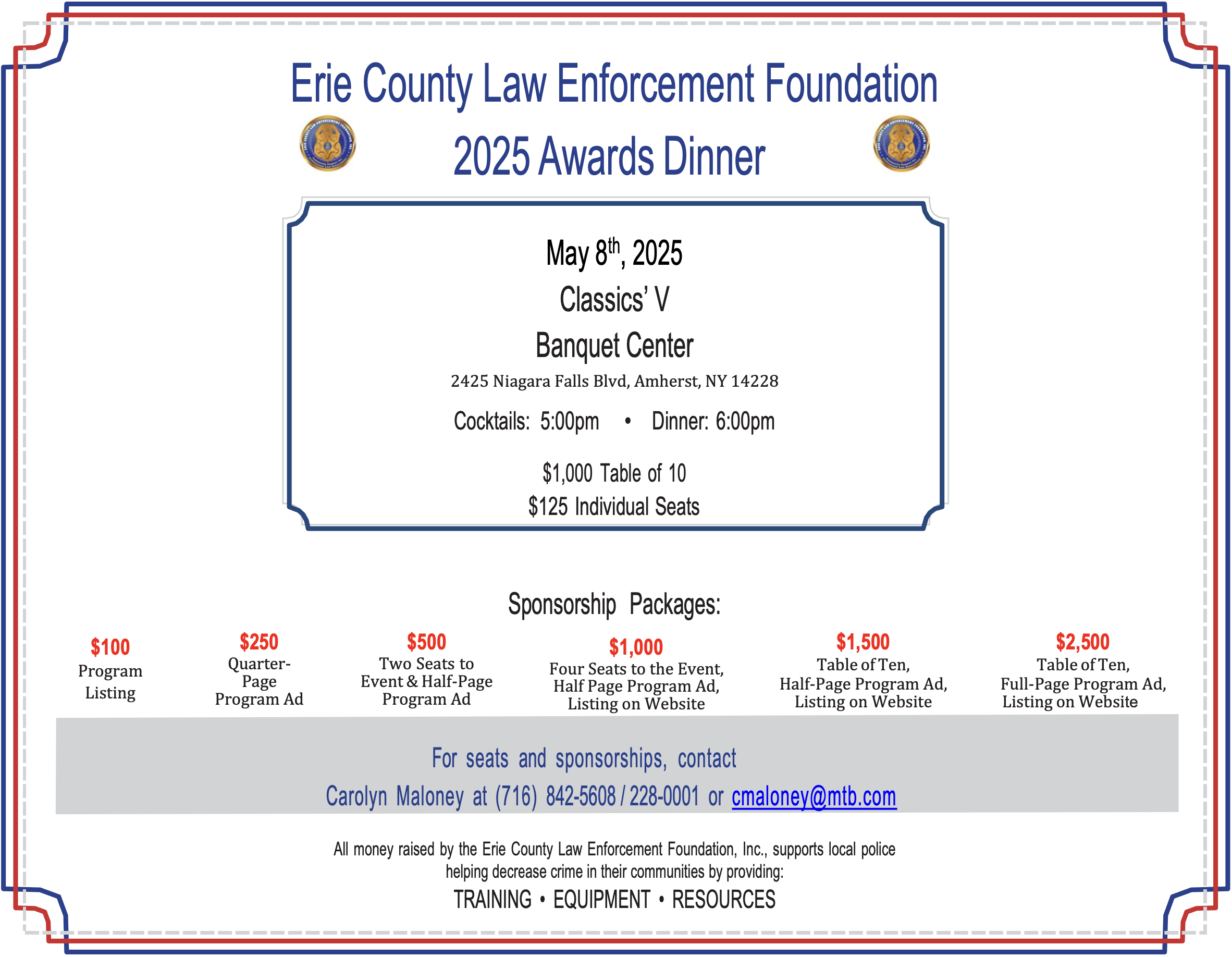 Awards Dinner — Erie County Law Enforcement Foundation