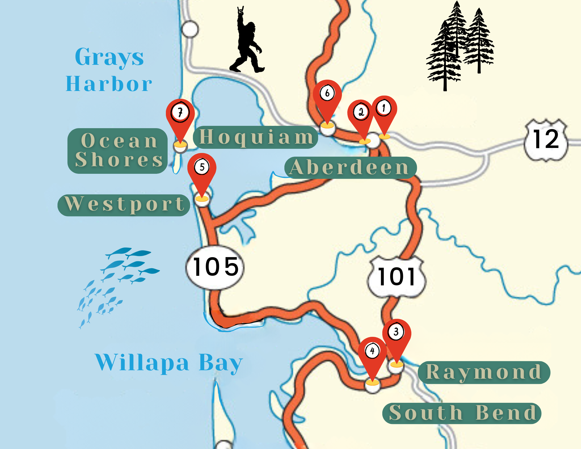 The Map — Twin Harbors Beer Trail