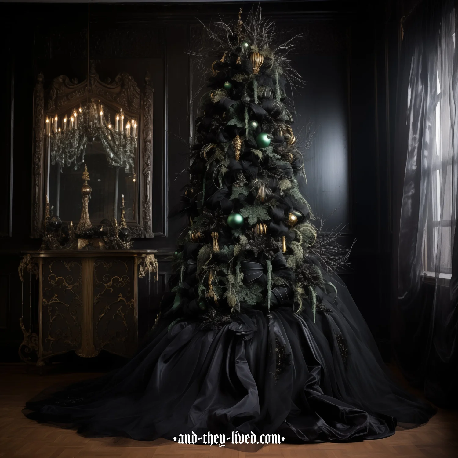 A Christmas of Eerie Elegance: Our Haunted Mansion-Inspired Decor — And ...