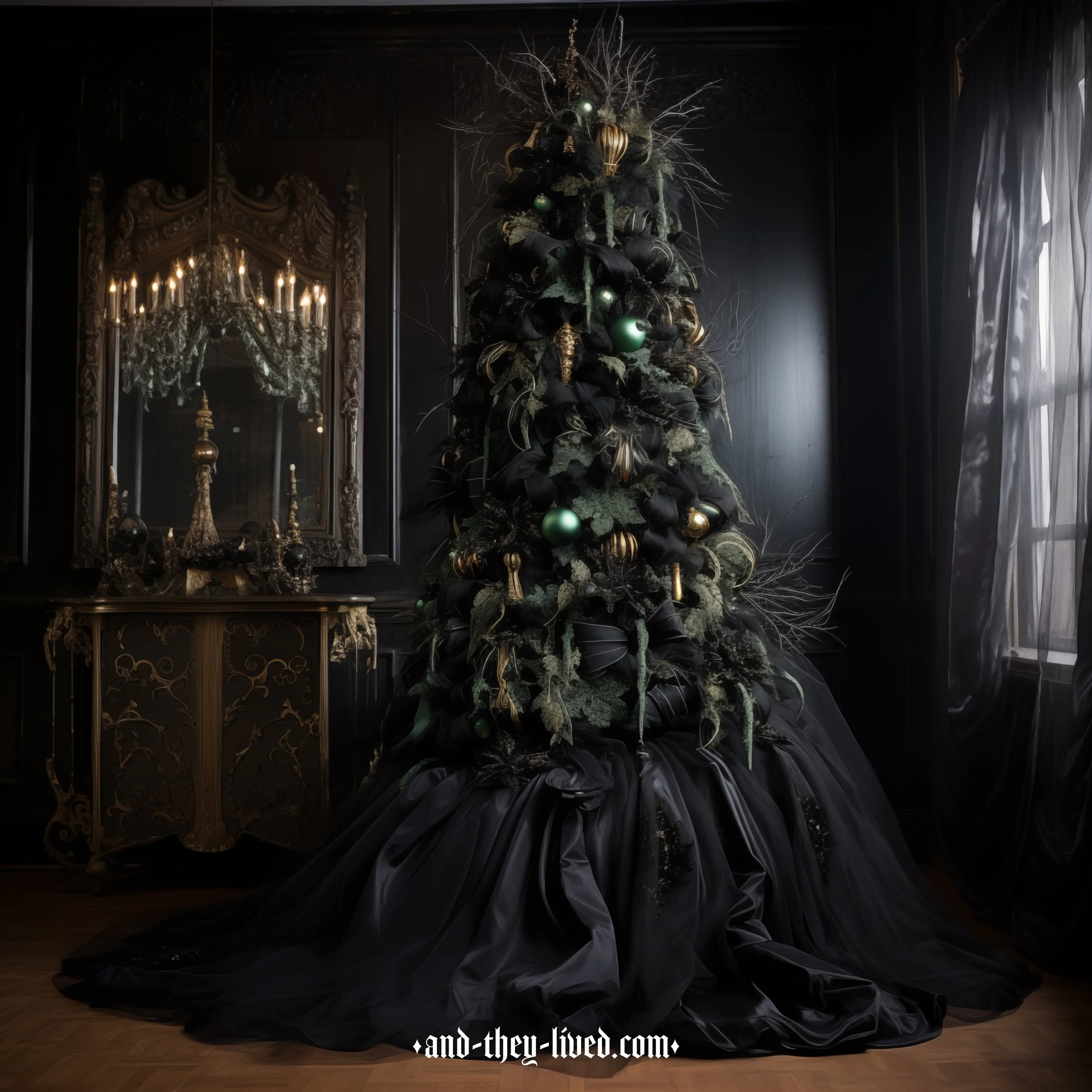 A Christmas of Eerie Elegance: Our Haunted Mansion-Inspired Decor — And ...