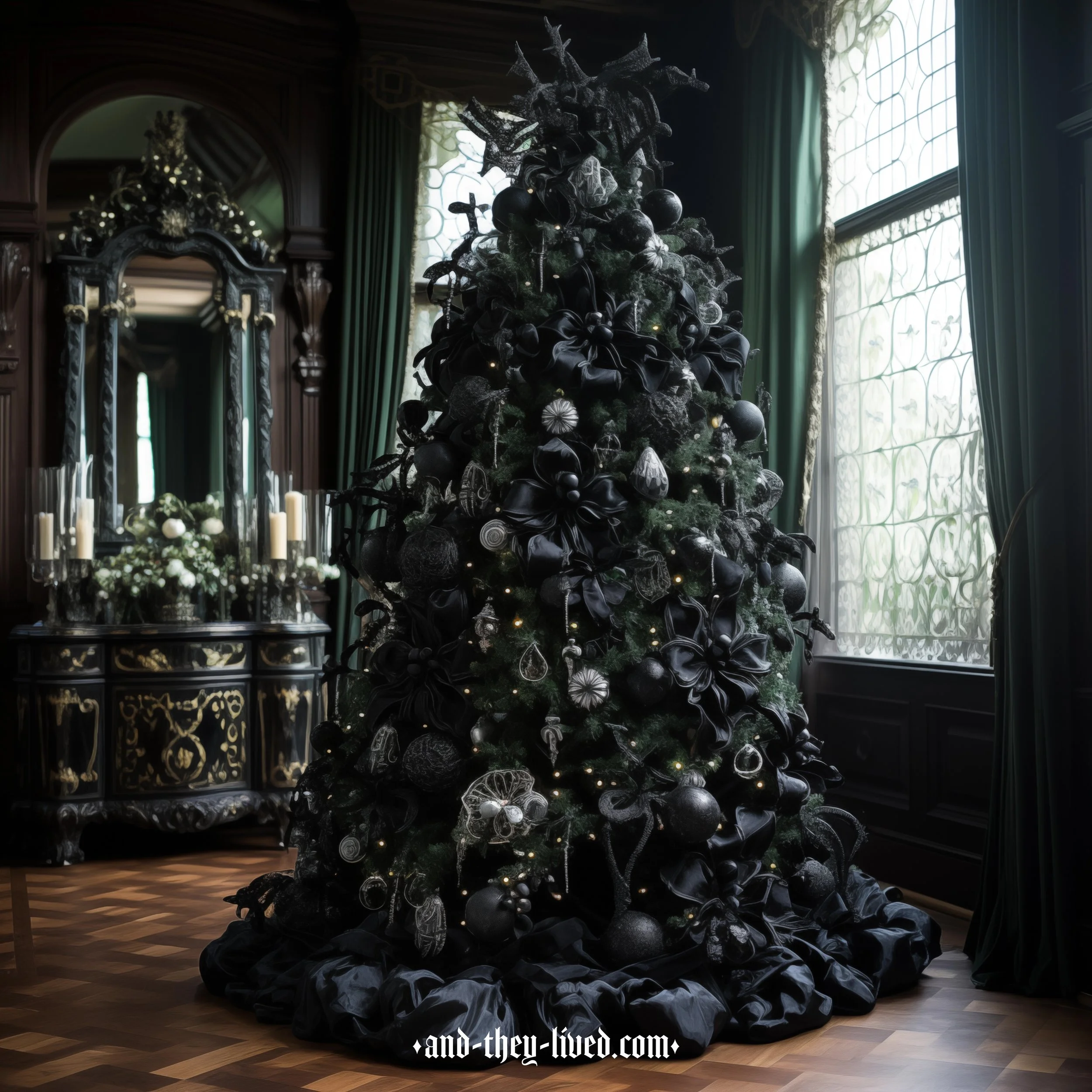 A Christmas of Eerie Elegance: Our Haunted Mansion-Inspired Decor — And ...