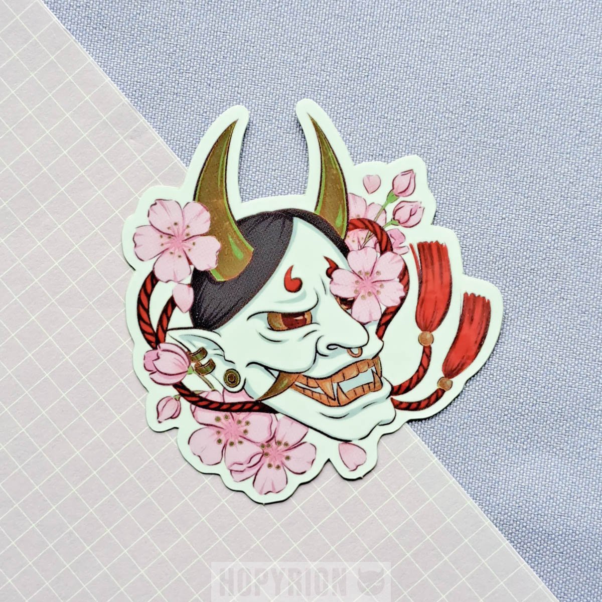 Kitsune Fox Mask | Enamel Pin — Hopyrion - Kawaii Art Shop