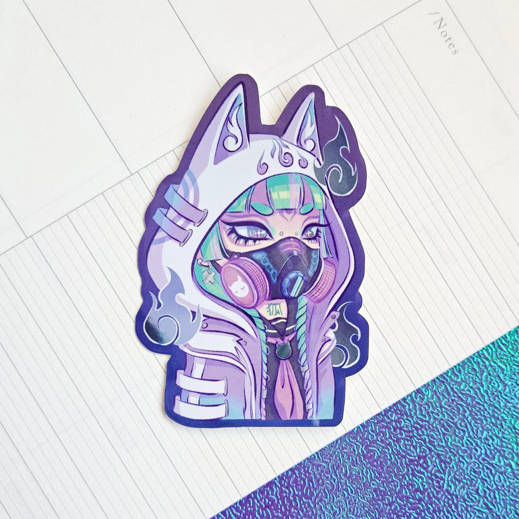 Kitsune Japanese Fox | Sticker — Hopyrion - Kawaii Art Shop