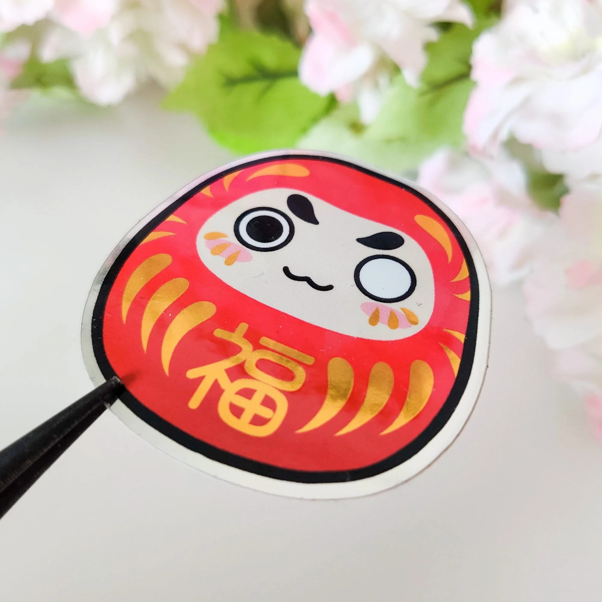 Daruma | Sticker — Hopyrion - Kawaii Art Shop