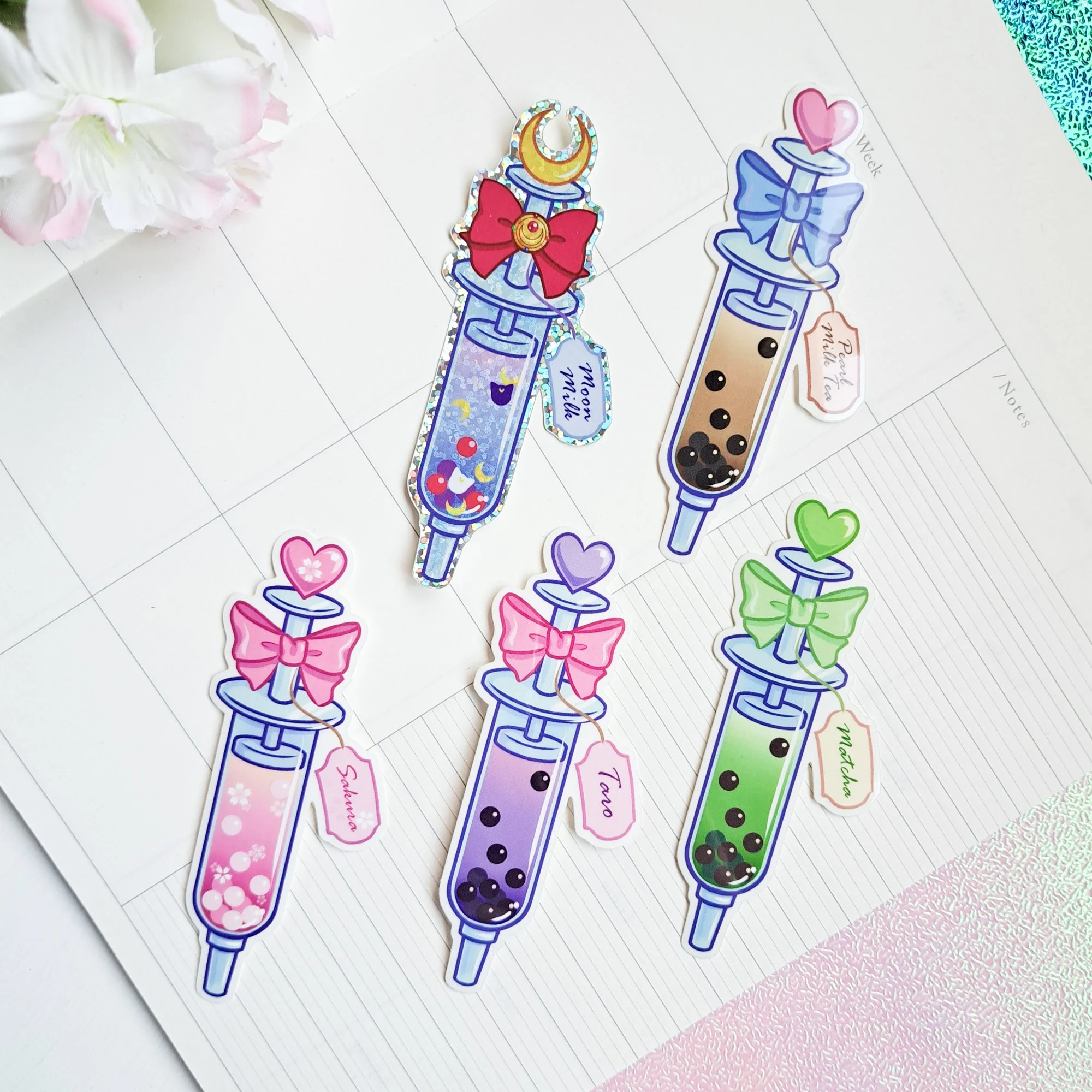 Syringe Bubble Tea | Sticker — Hopyrion - Kawaii Art Shop