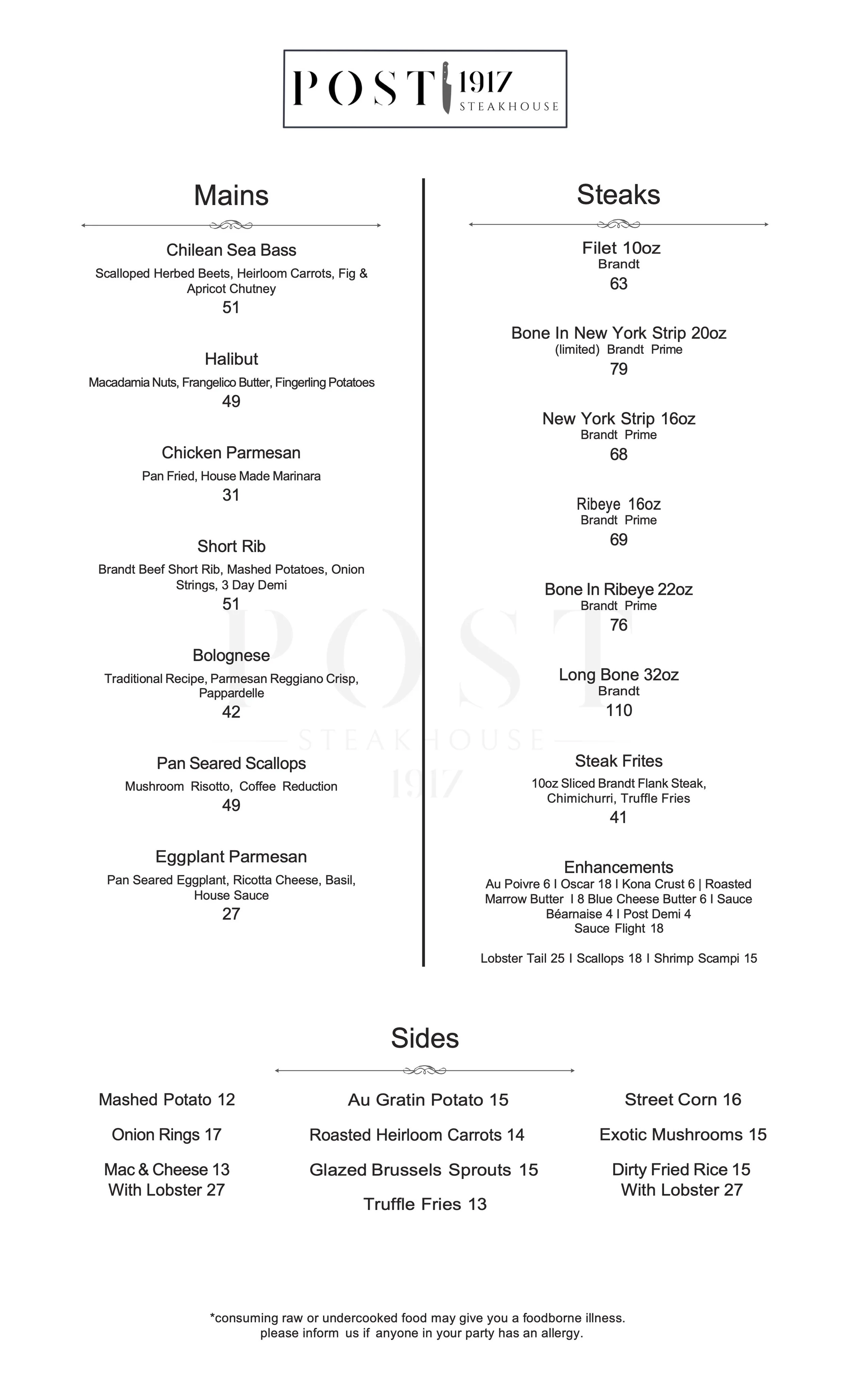 Dinner — post 1917