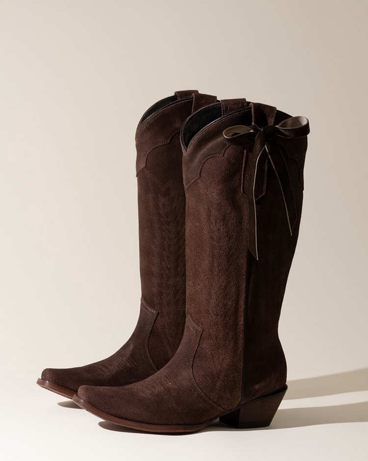 1991 "Sunday" Cowboy Boot - Black Suede — 1991 Cowboy Boots