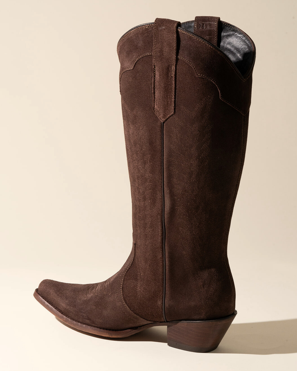1991 "Sunday" Cowboy Boot - Black Suede — 1991 Cowboy Boots
