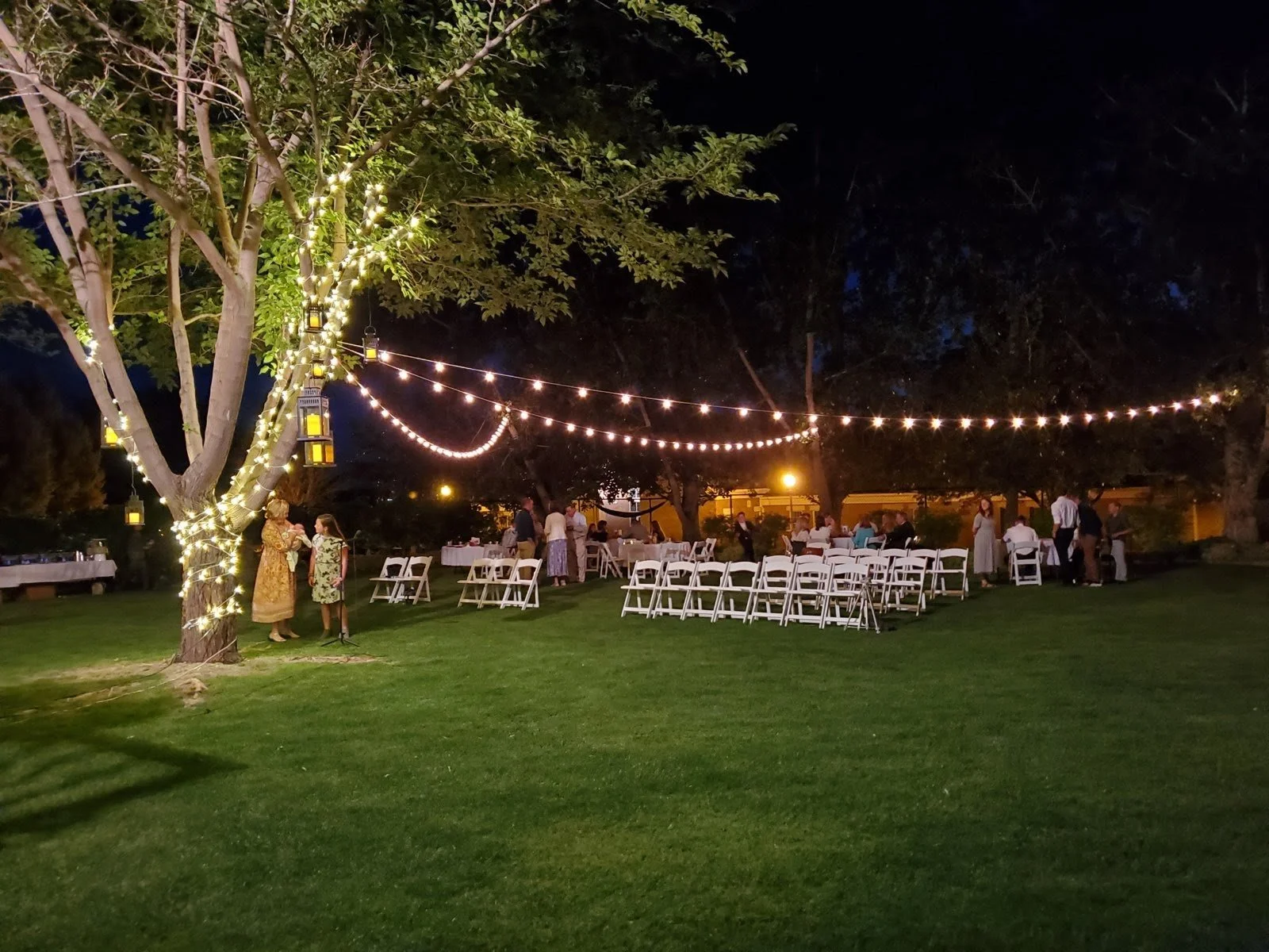 Outdoor Bistro Lighting | Mountain Event Rentals
