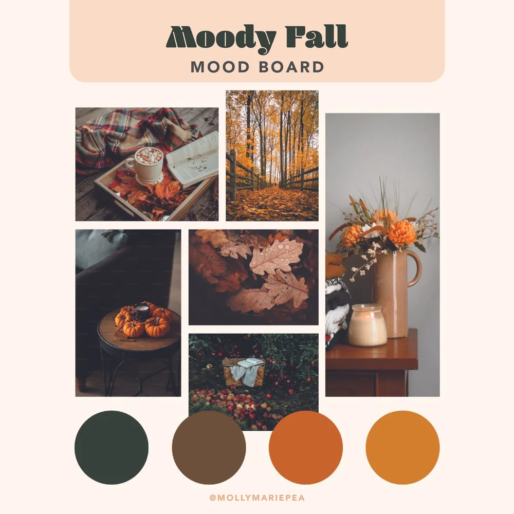 3 Free Fall Mood Board Color Palettes — Molly Marie Pea | Illustrations