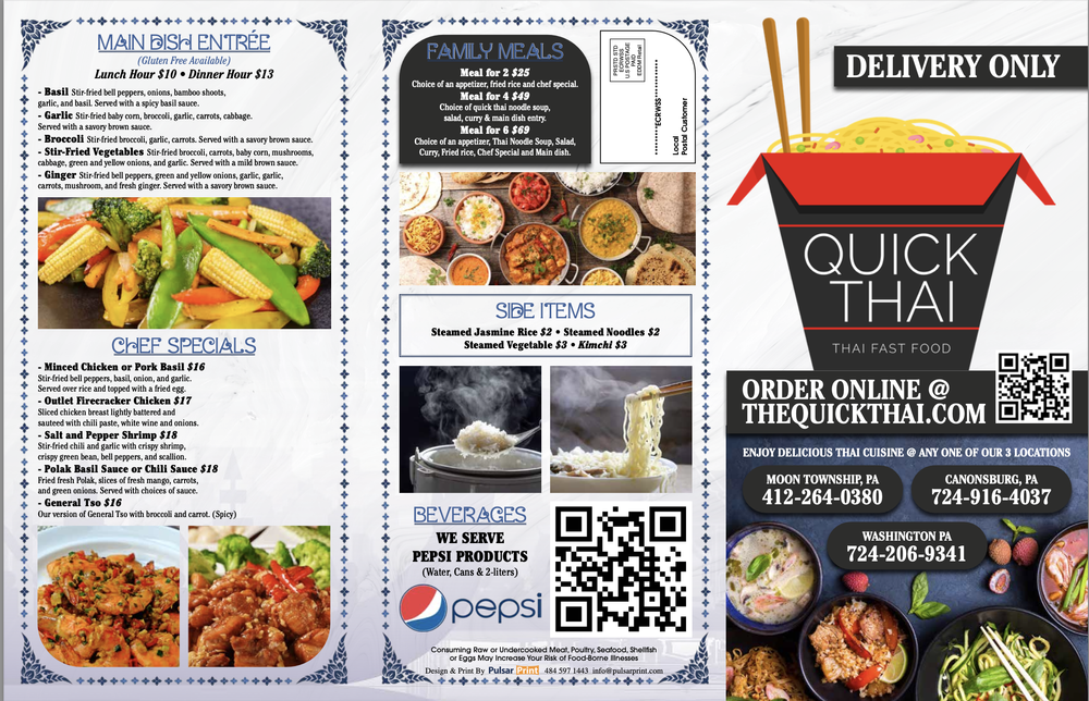 Menu — Quick Thai