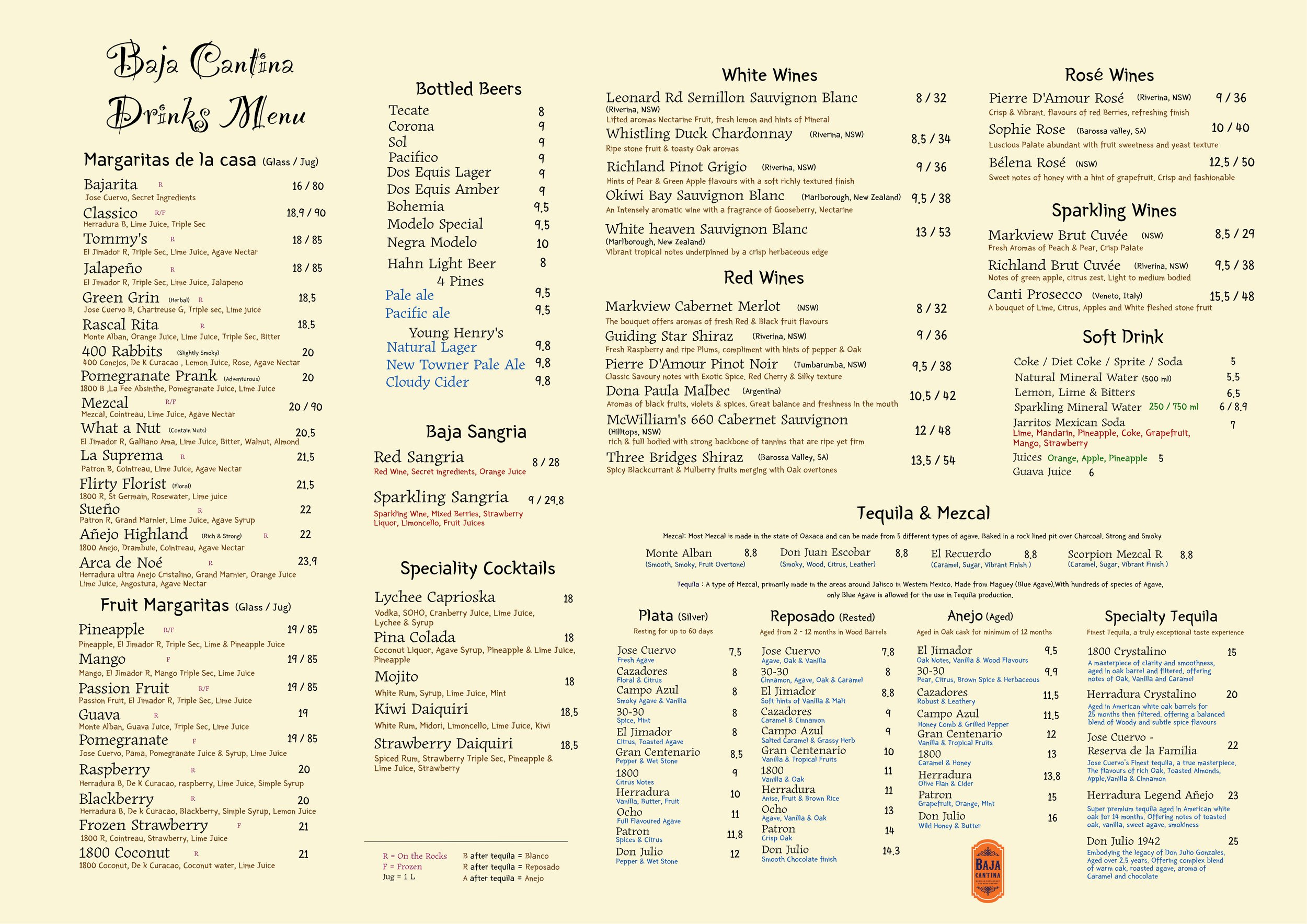 Menu — Baja Cantina