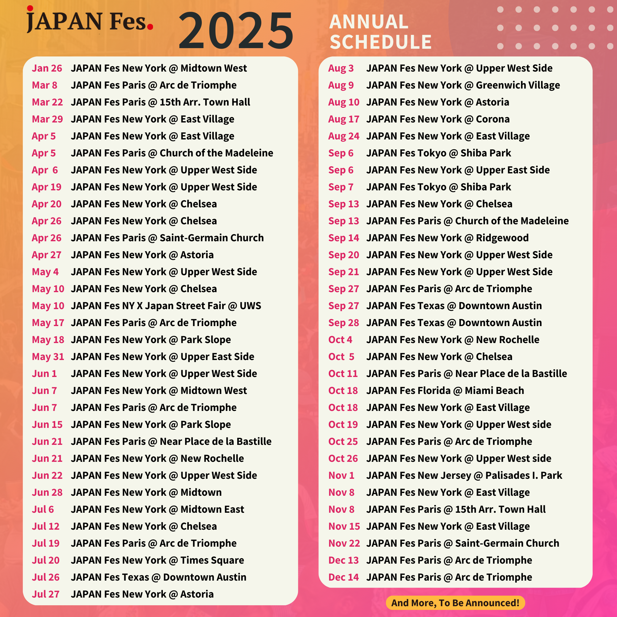2025 — JAPAN FES