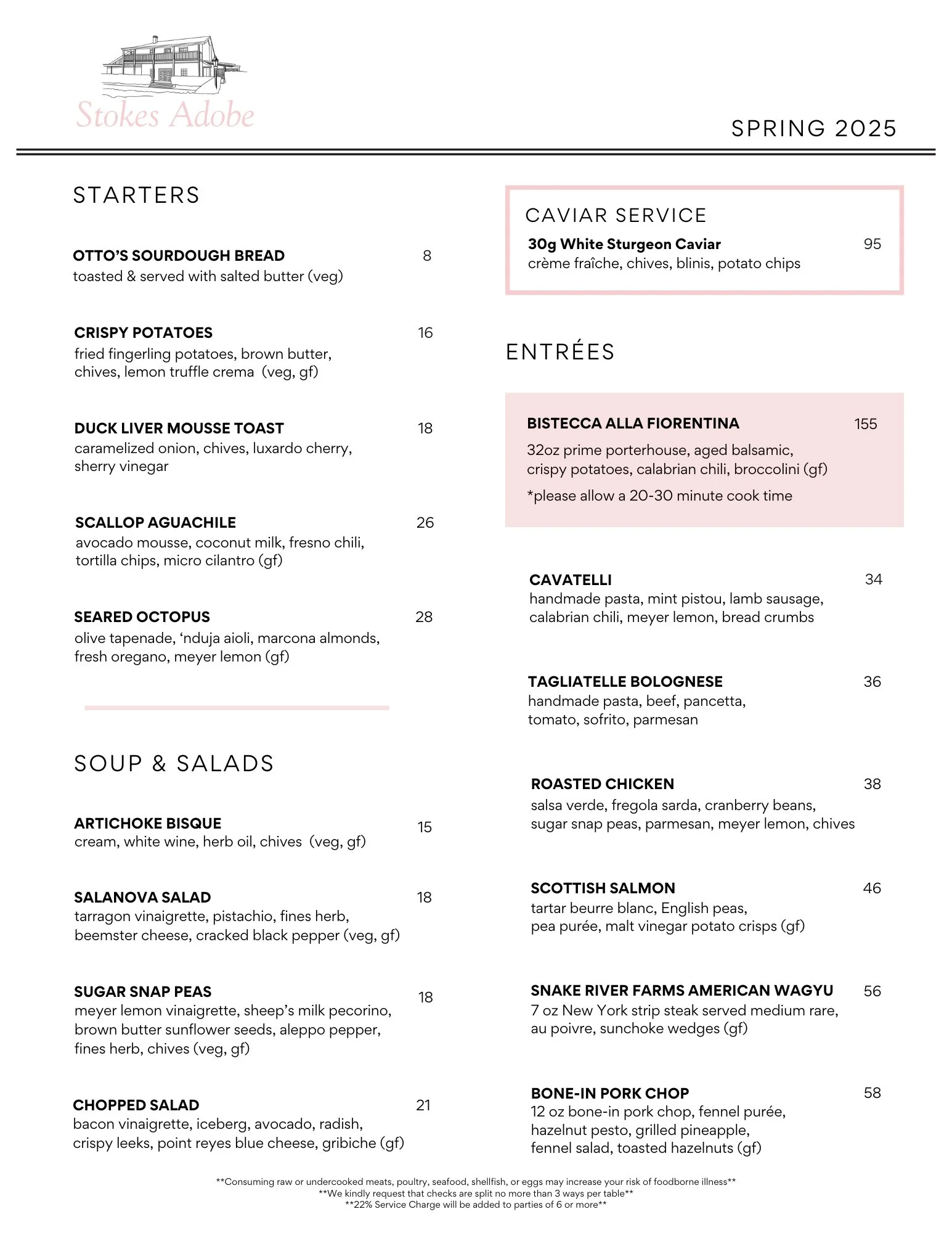 Dinner + Drinks — Stokes Adobe