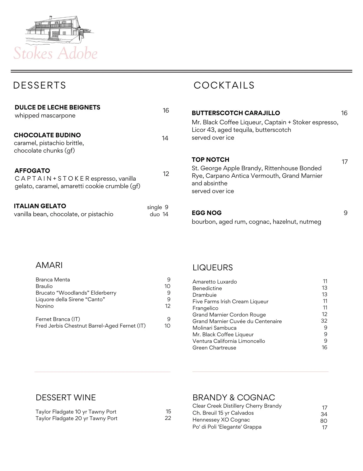 Dessert — Stokes Adobe