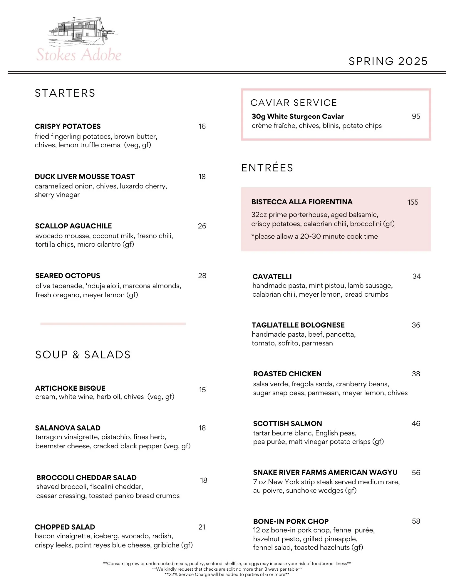 Dinner + Drinks — Stokes Adobe