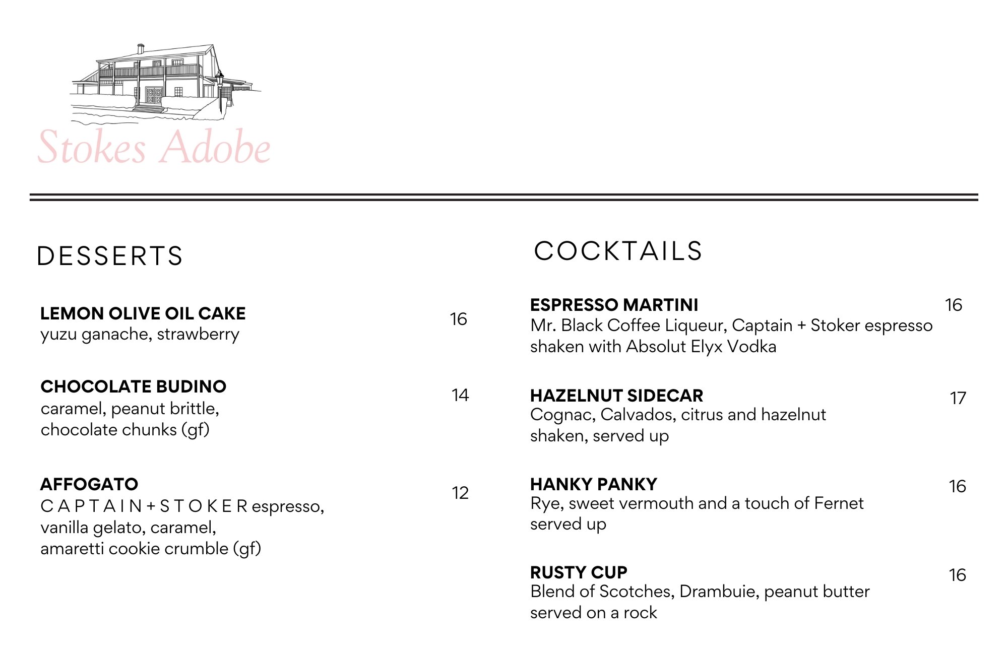 Dessert — Stokes Adobe