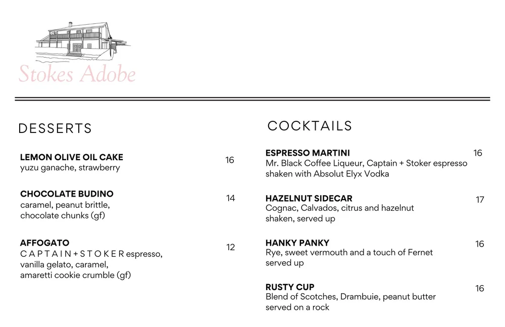Dessert — Stokes Adobe