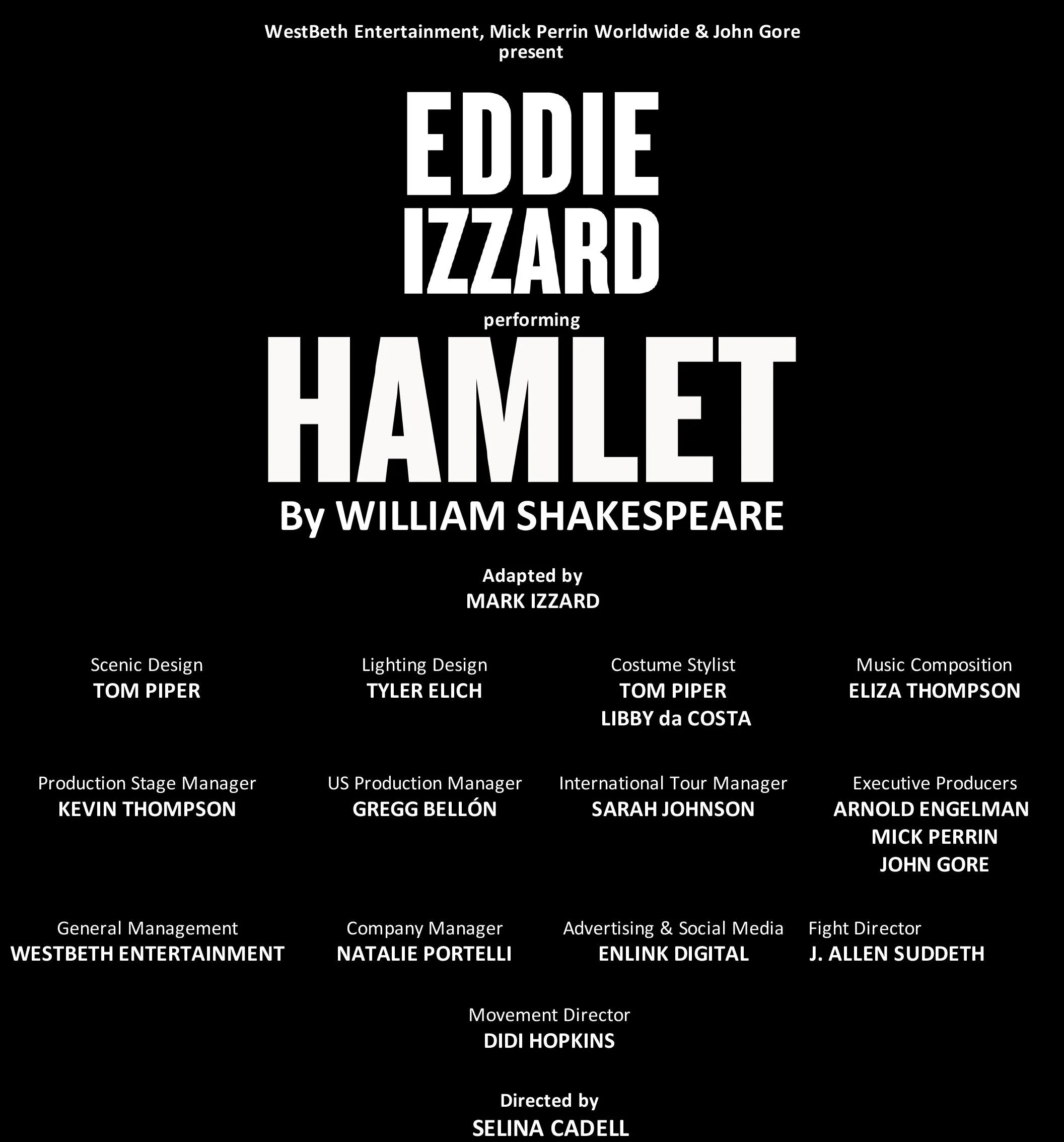 Credits — EDDIE IZZARD PERFORMS SHAKESPEARE'S HAMLET