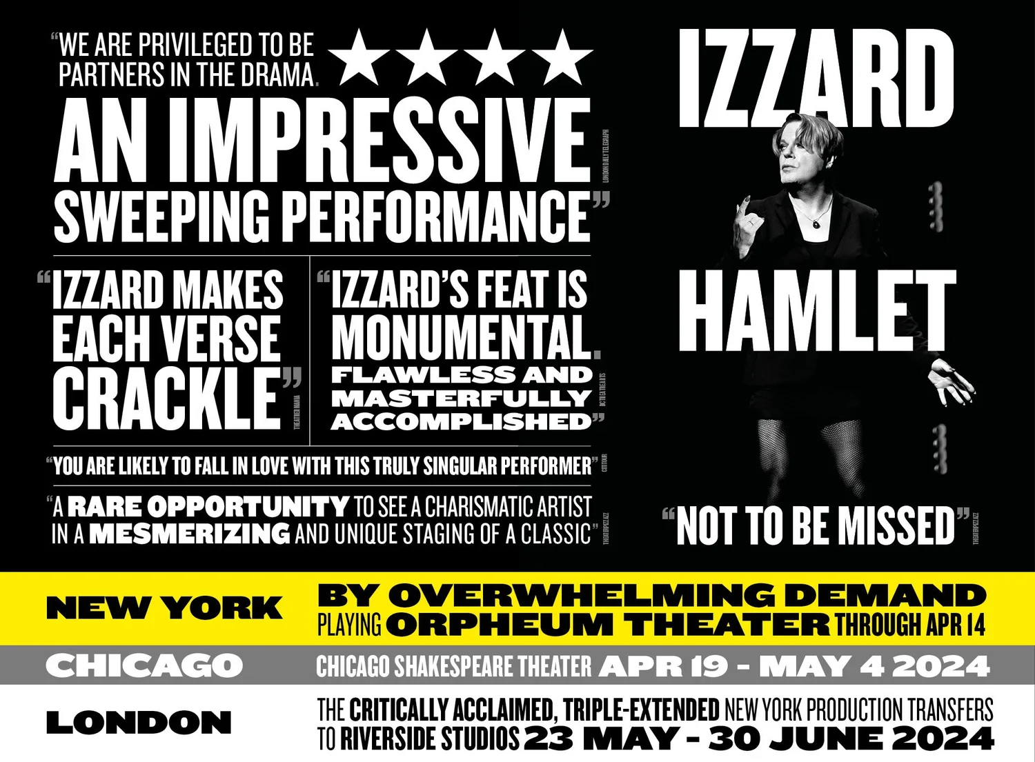 EDDIE IZZARD PERFORMS SHAKESPEARE'S HAMLET