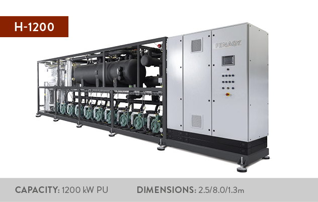 Large-scale CO2 R744 heat pumps for district heating and industry. Find our H-range heat pumps here.