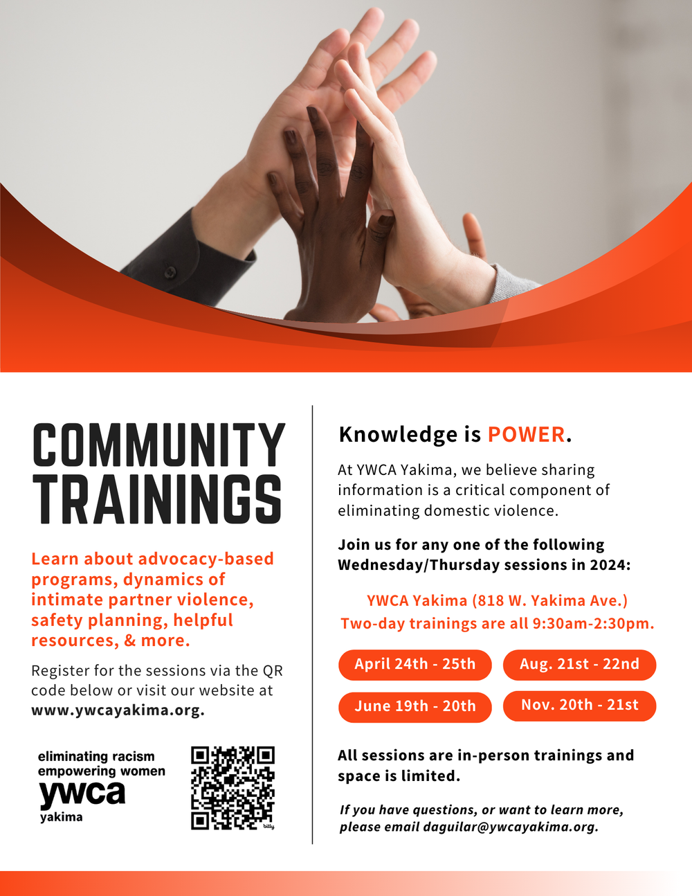 Community Training — YWCA Yakima | Domestic Violence | Emergency Shelter