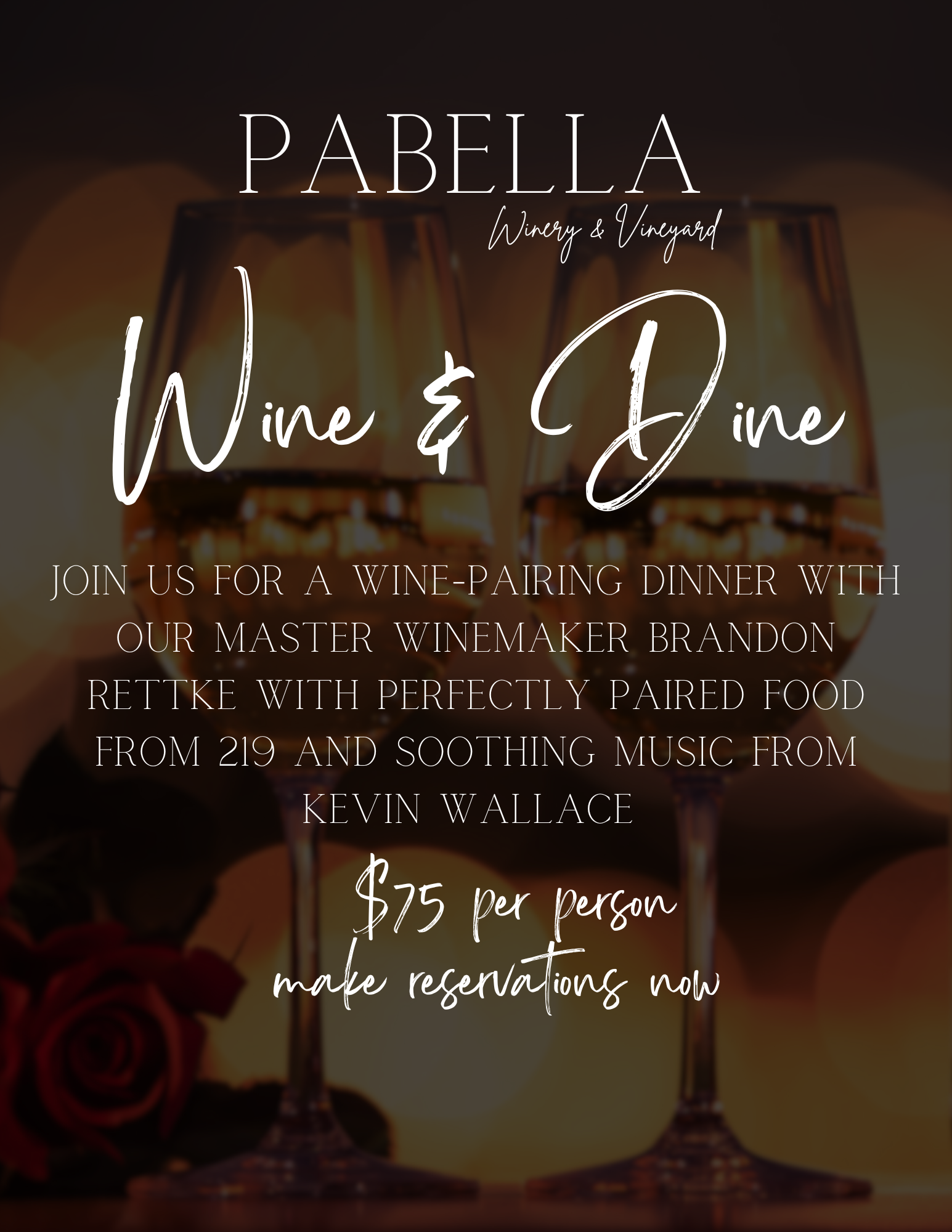 Wine & Dine ( Wine Pairing Dinner) — Pabella Winery & Vineyard