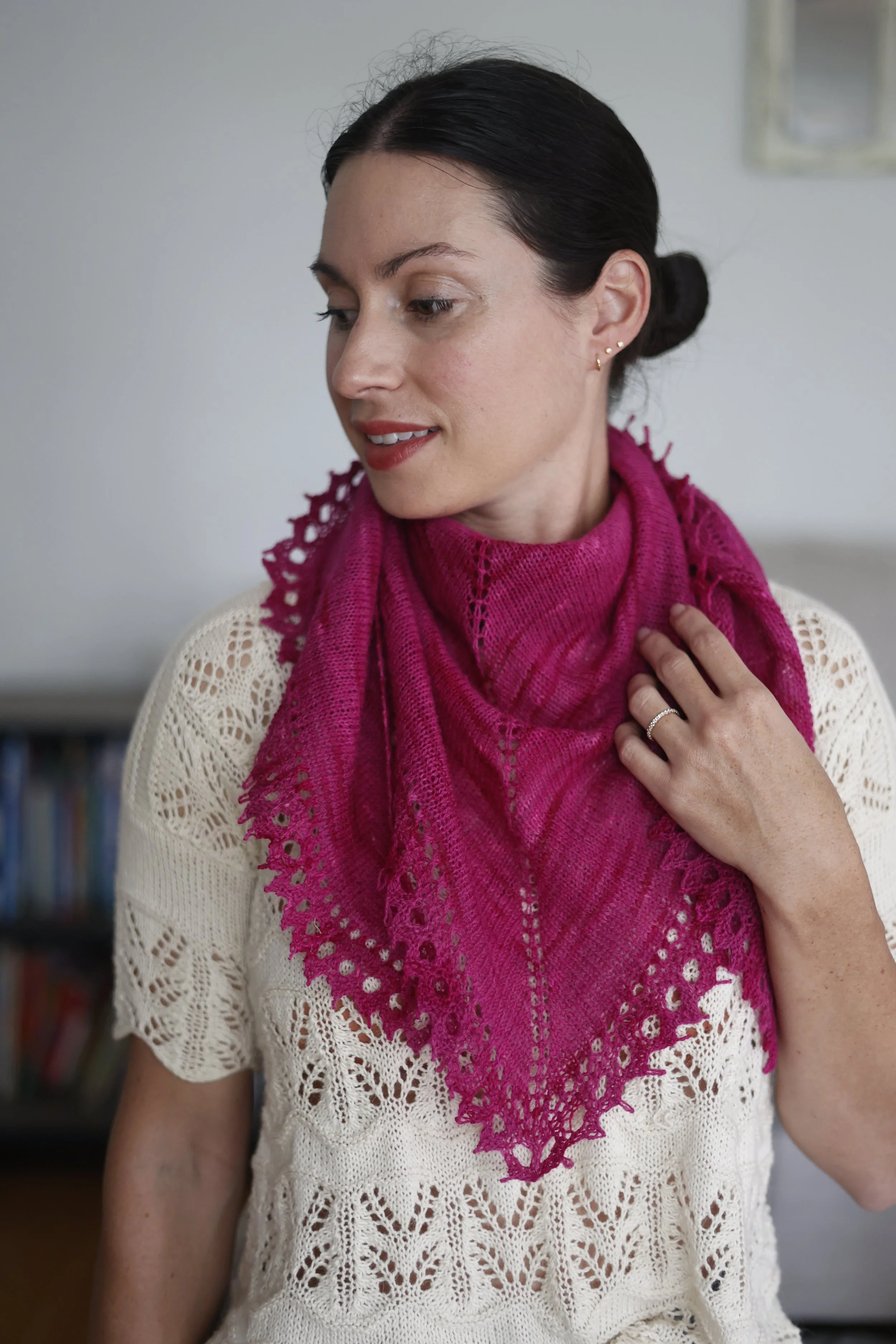 How to Style a Triangle Knit Shawl — Kirsten Joel Designs