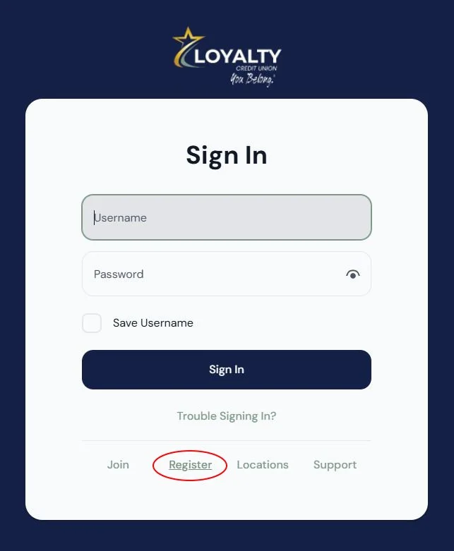 Online Banking Registration | Online Banking | LOYALTY CU