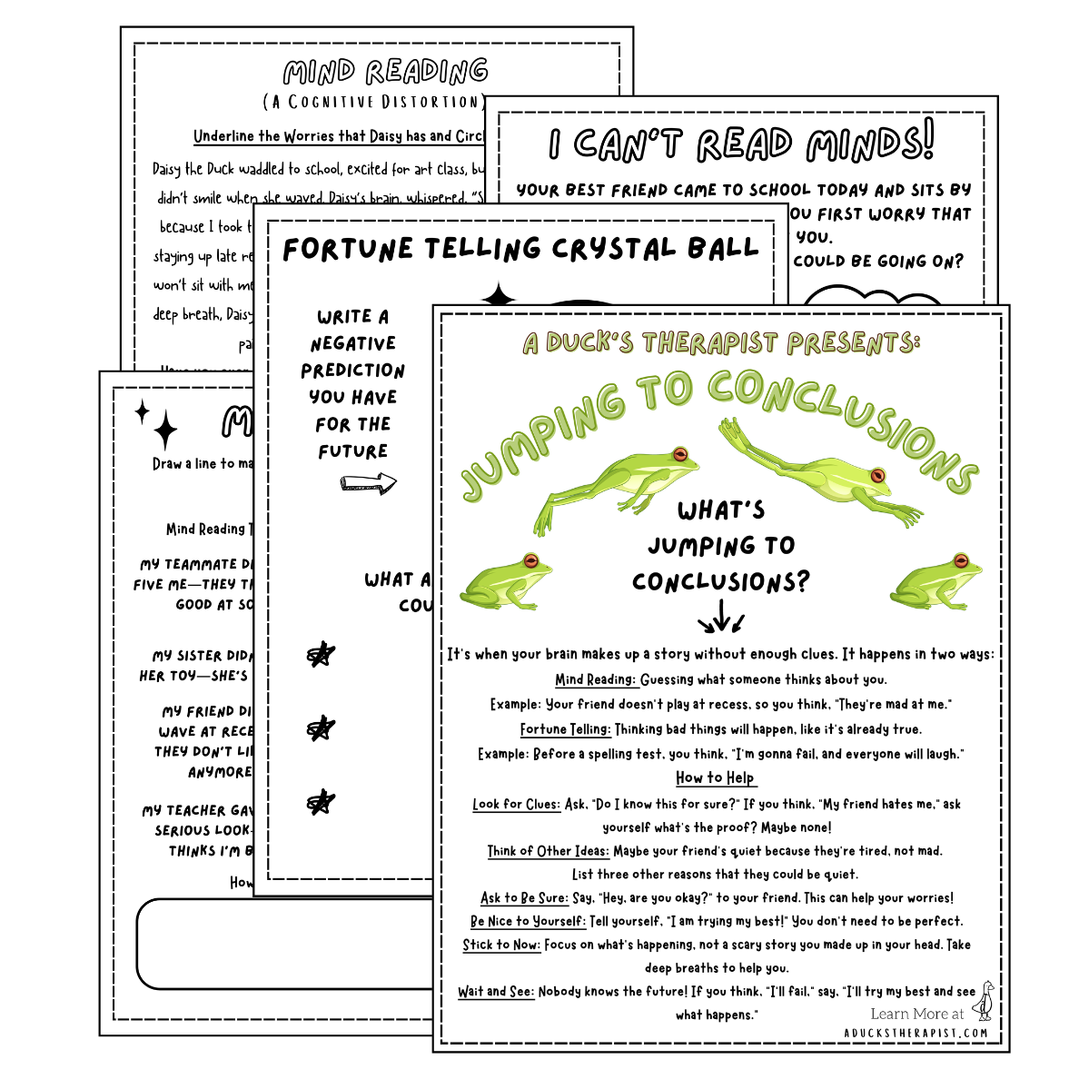 Jumping to Conclusions: Fortune Telling and Mind Reading — A Ducks ...