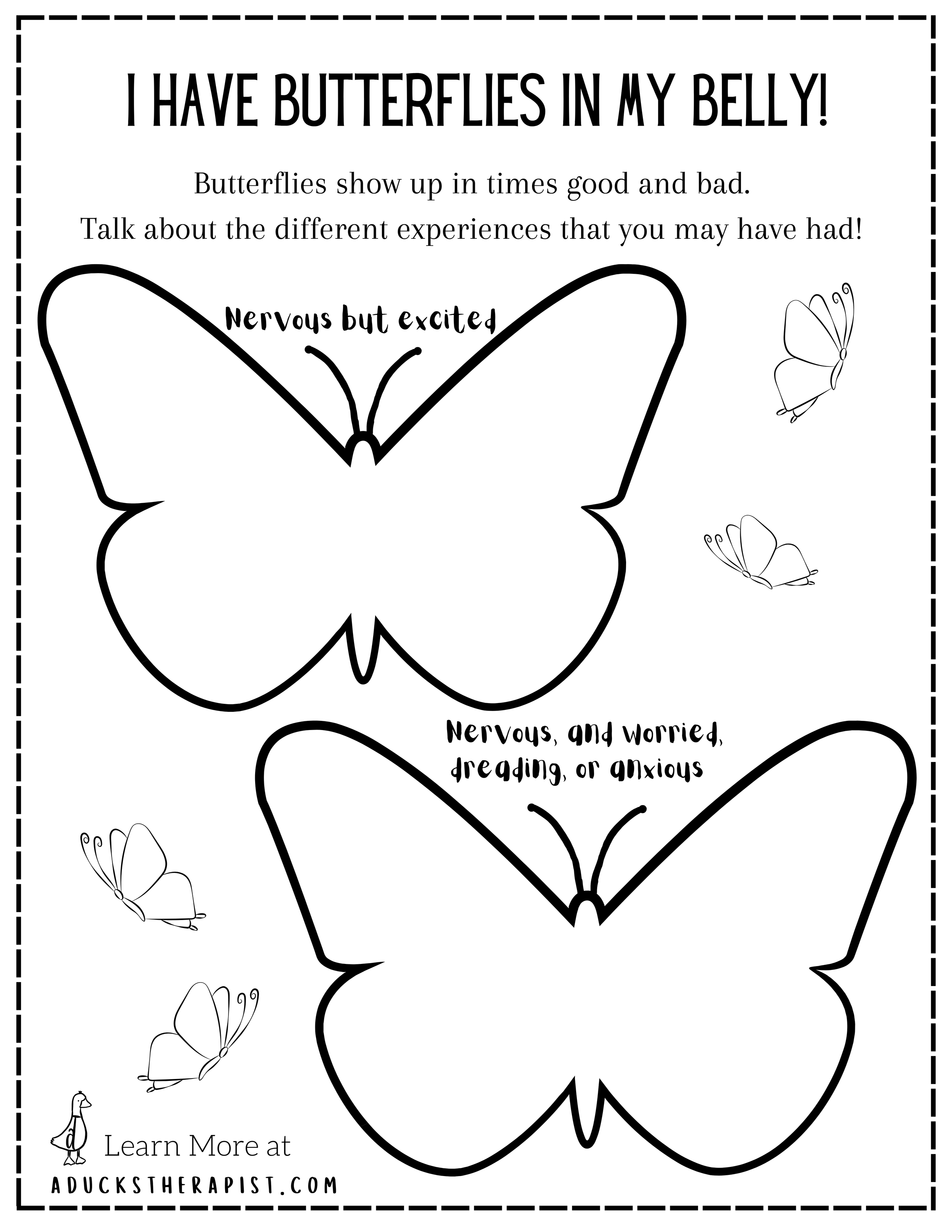 Emotion Worksheets — A Ducks Therapist