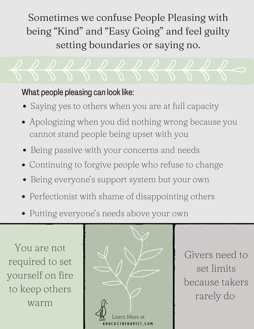 Adult worksheets — A Ducks Therapist