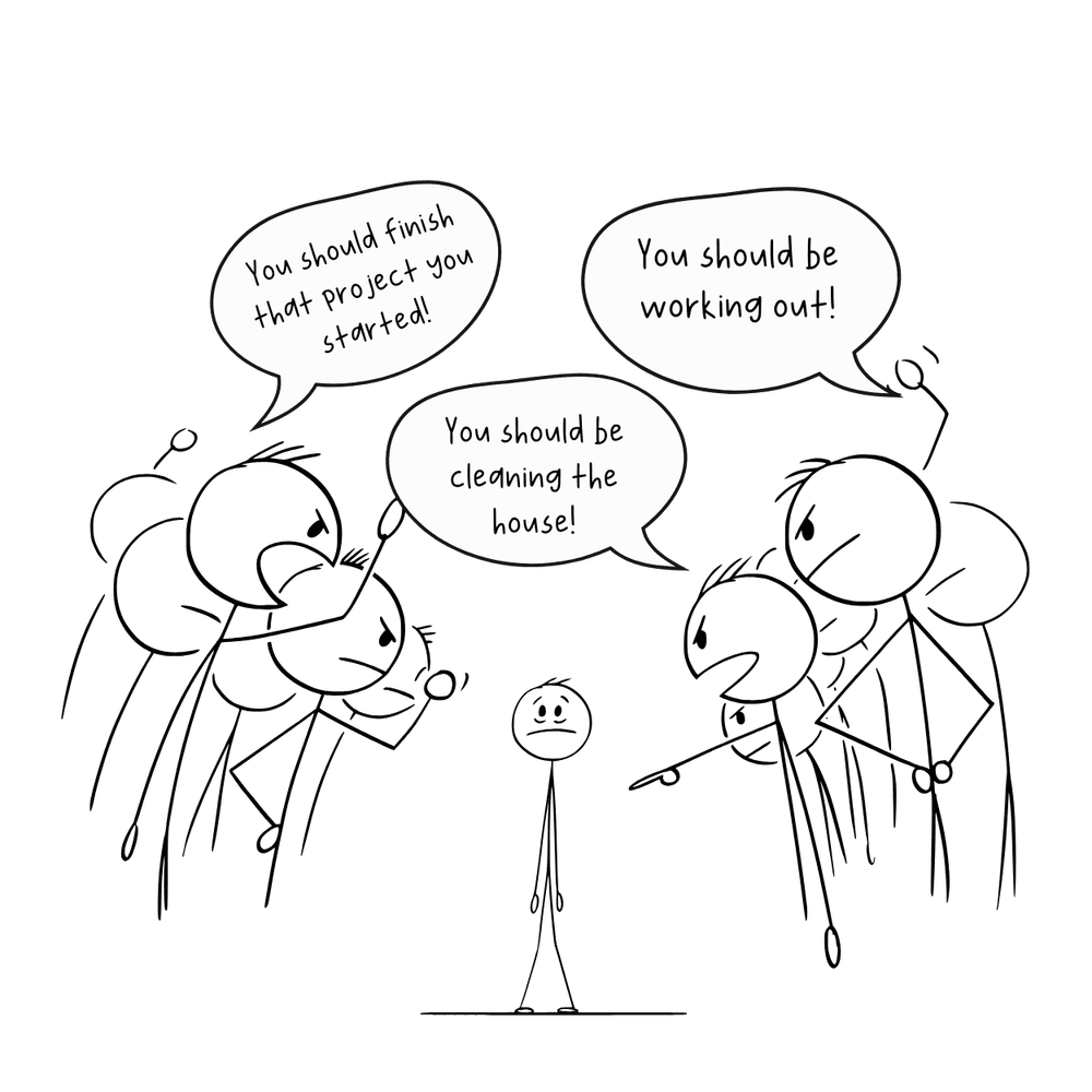 Stop “Should-ing Yourself”: A Cognitive Distortion — A Ducks Therapist