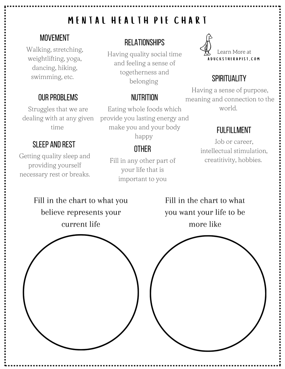 Worksheets — A Ducks Therapist