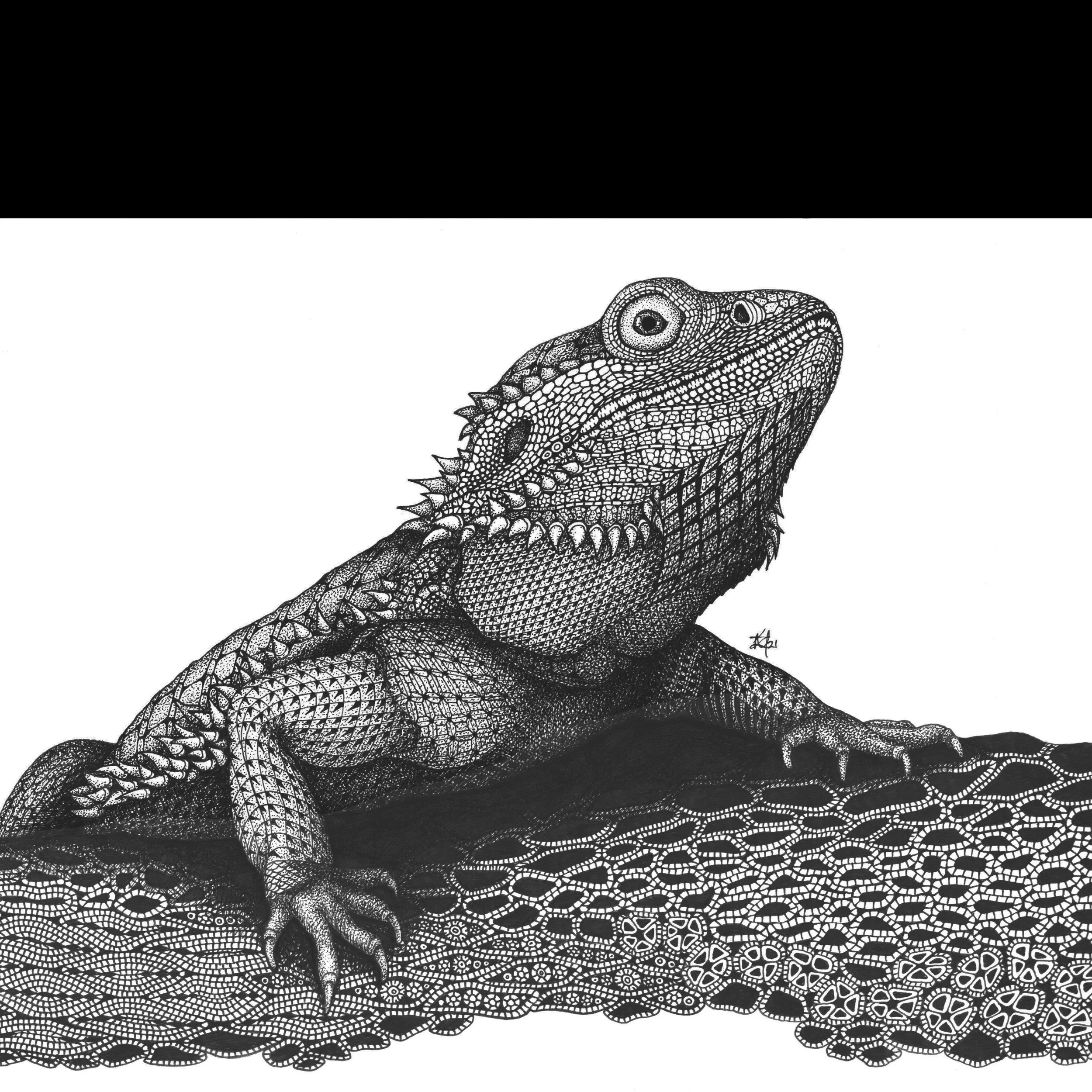 KRISTIN MOGER ART - Store- All work - Dragons Are Real Bearded Dragon ...
