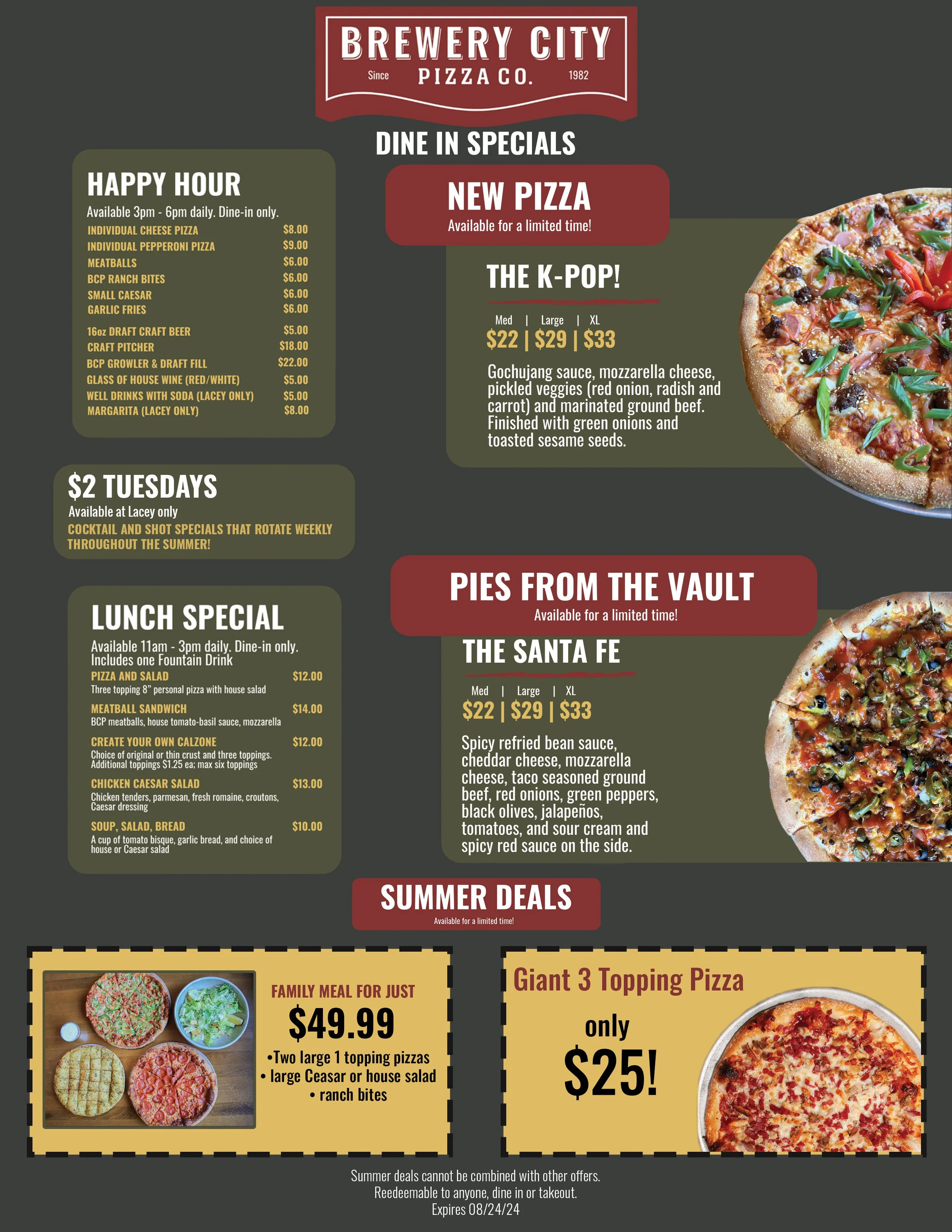 Specials — BREWERY CITY PIZZA