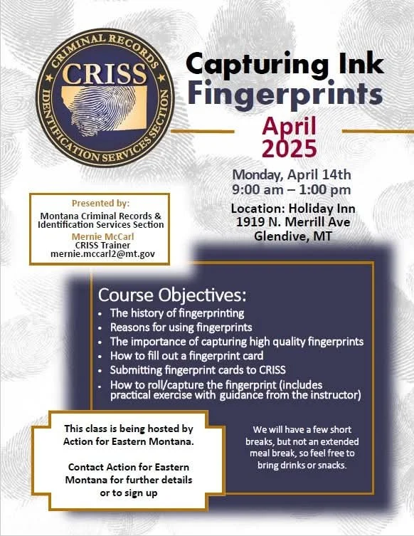 Calendar of Events — Action for Eastern Montana