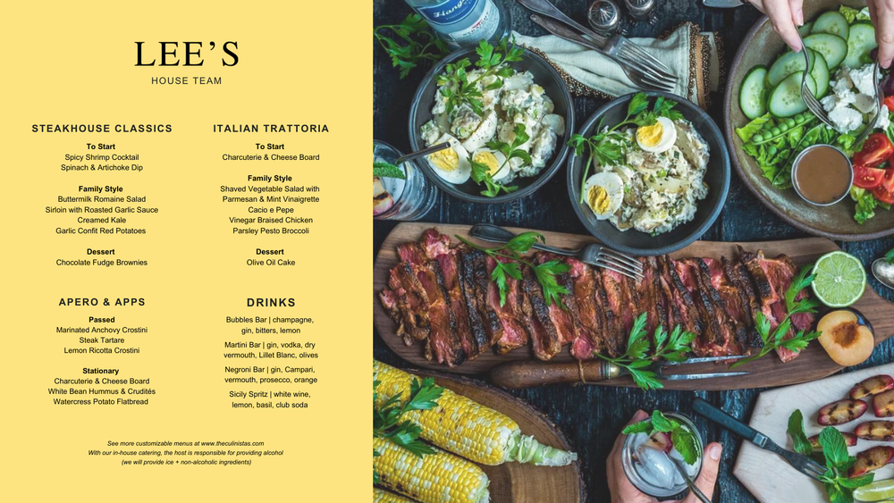 CATERING — LEE'S - Private Dining Room