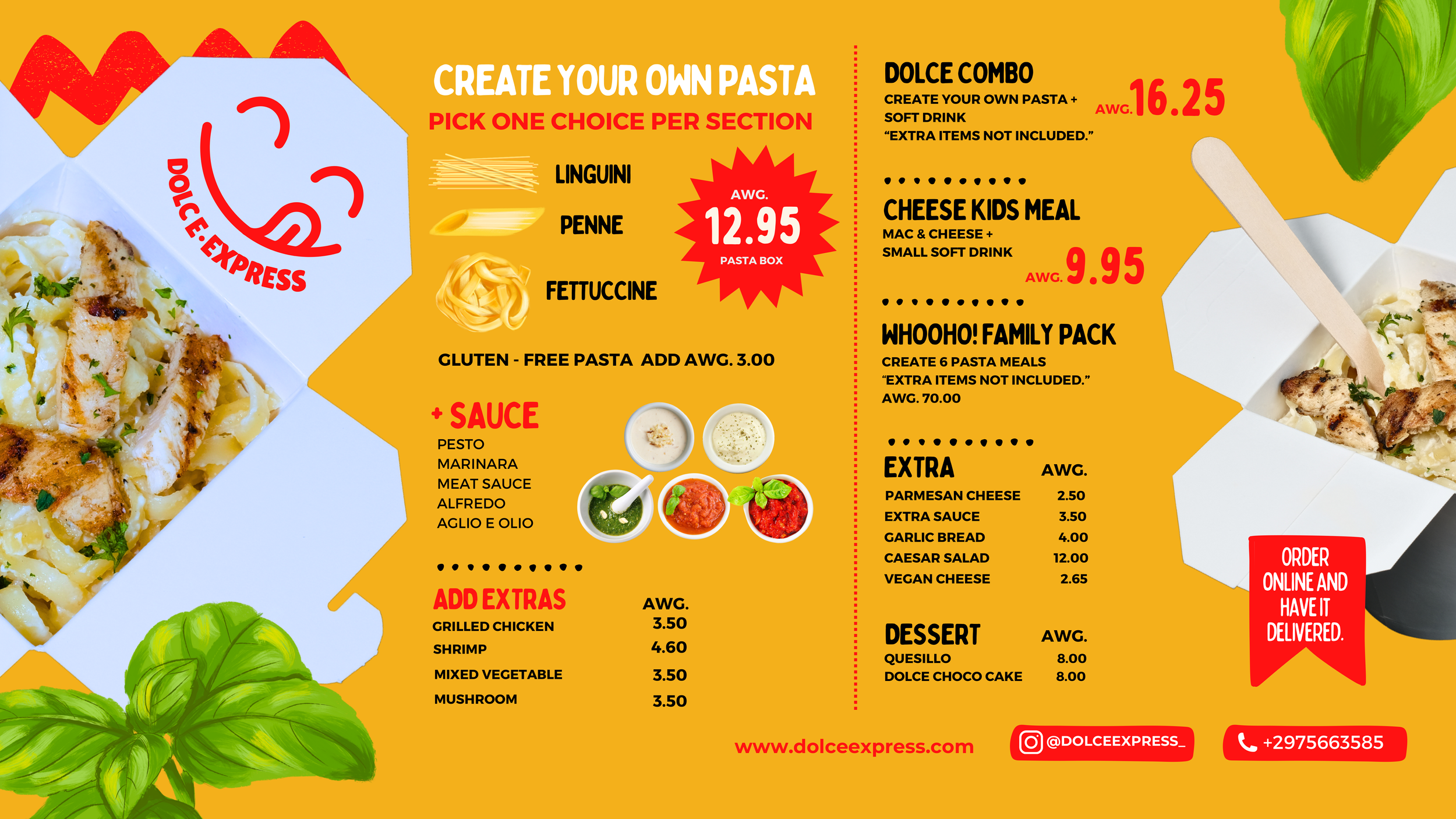 Dolce Express Pasta-To-Go | Order Online | Delivery