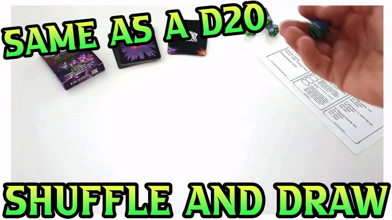Draw20 D20 Dice Cards D20 Cards for D&D and any D20 TTRPG