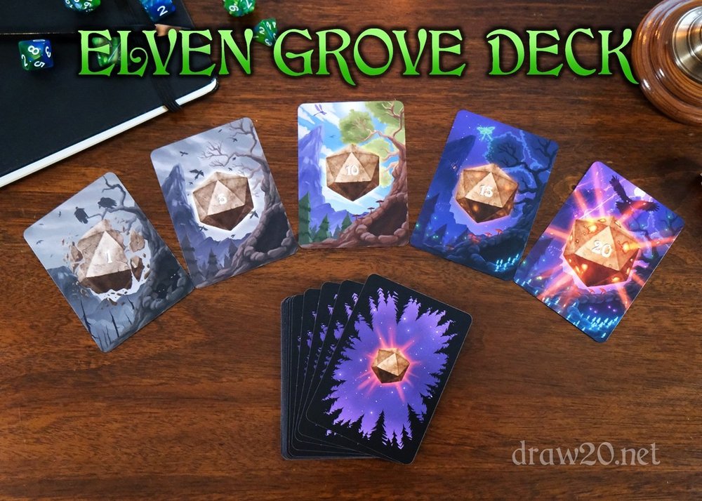 Draw20 D20 Dice Cards