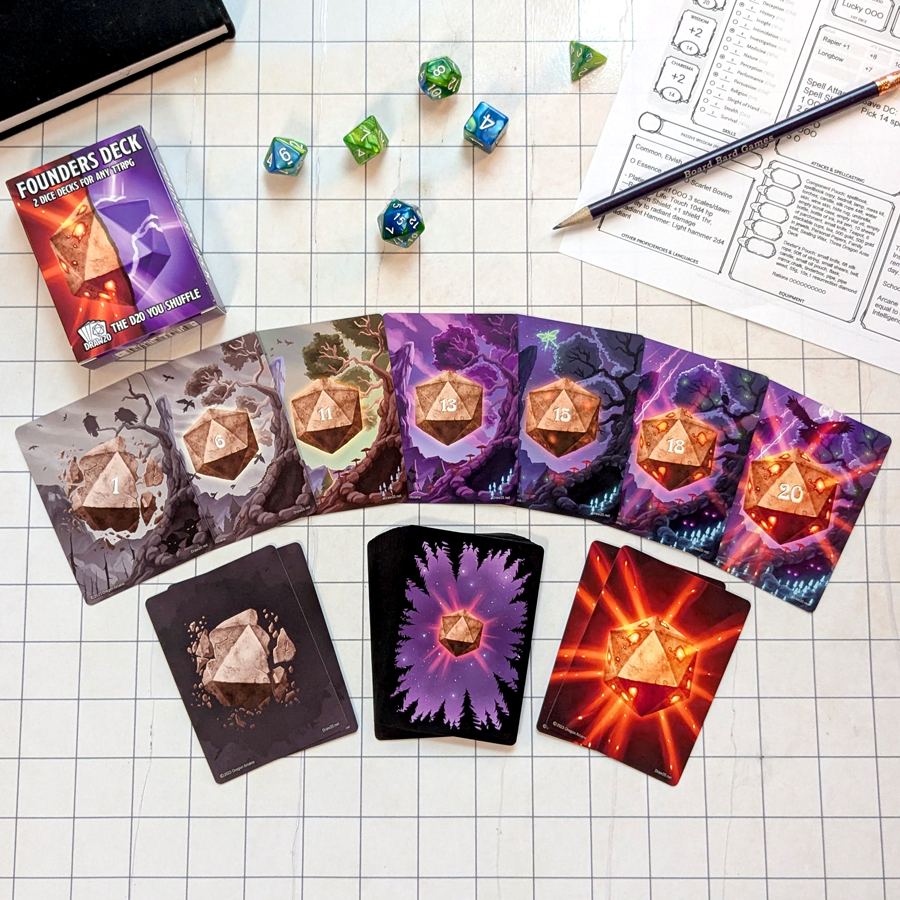 Draw20 D20 Dice Cards D20 Cards for D&D and any D20 TTRPG