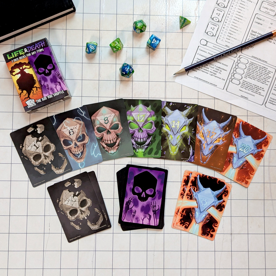 Draw20 D20 Dice Cards D20 Cards for D&D and any D20 TTRPG