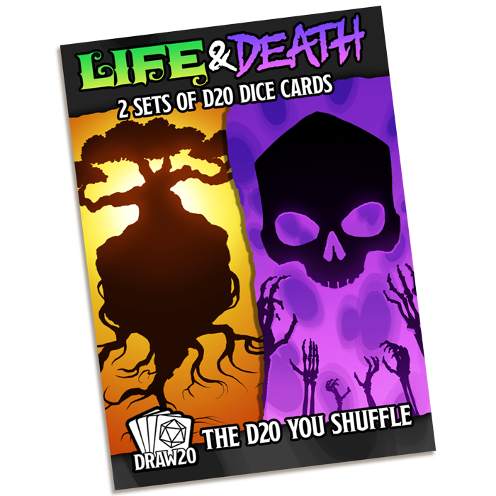 Draw20 D20 Dice Cards D20 Cards for D&D and any D20 TTRPG