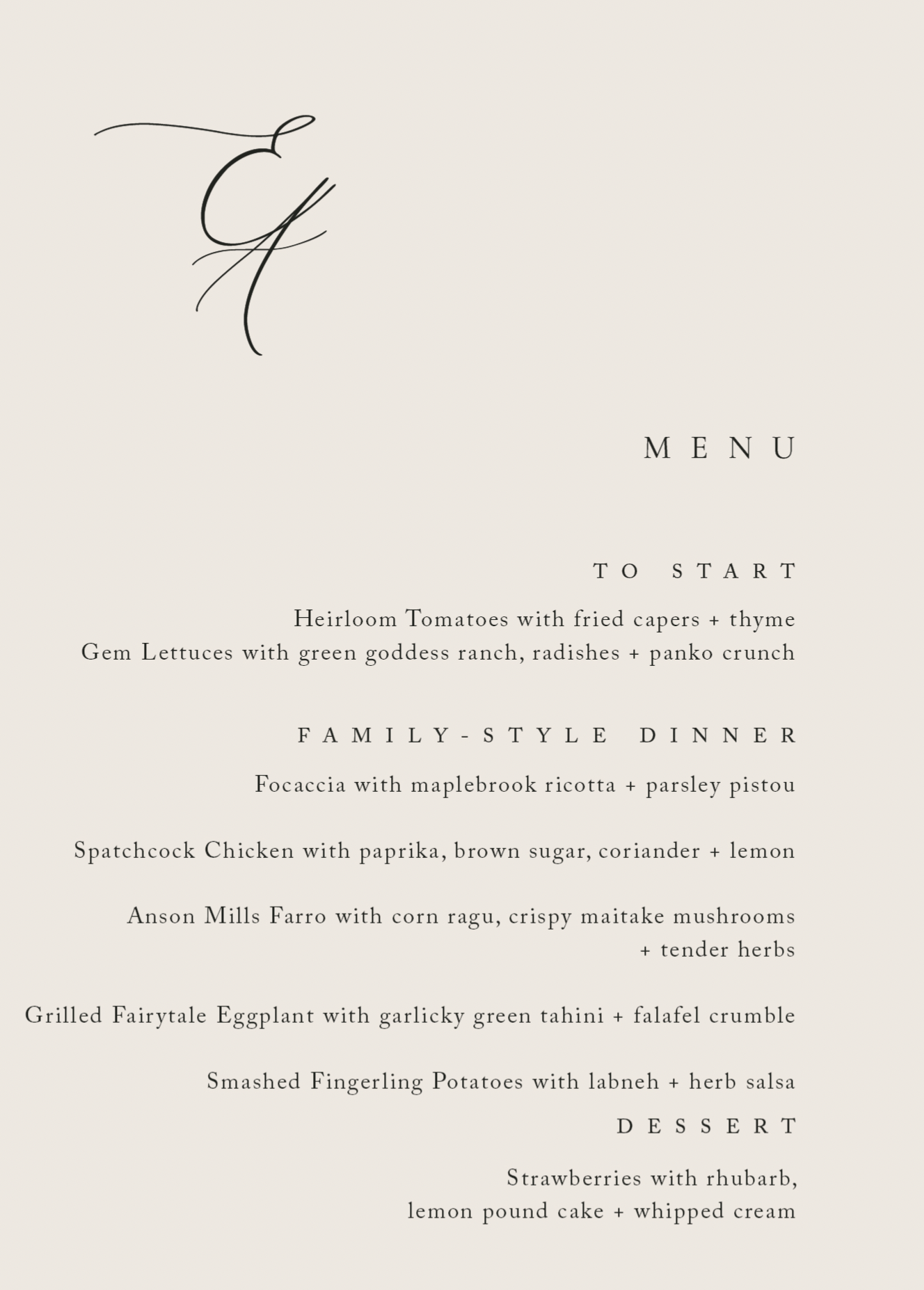 Menu Planning — BLUE DOOR GATHERINGS